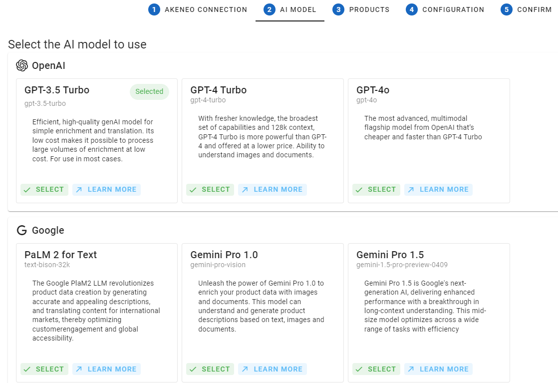 Generate product values - Dataggo